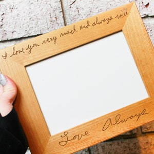Custom Handwriting Frame, 4x6 Picture Frame, Memorial Gift Ideas ...