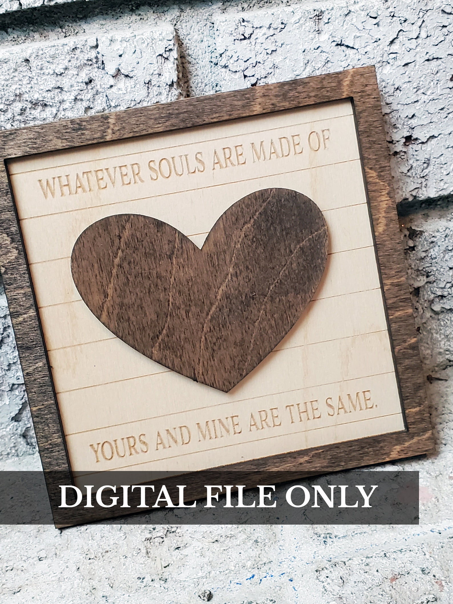 Laser Cut File Valentine's Day Laser File Our Souls Are - Etsy