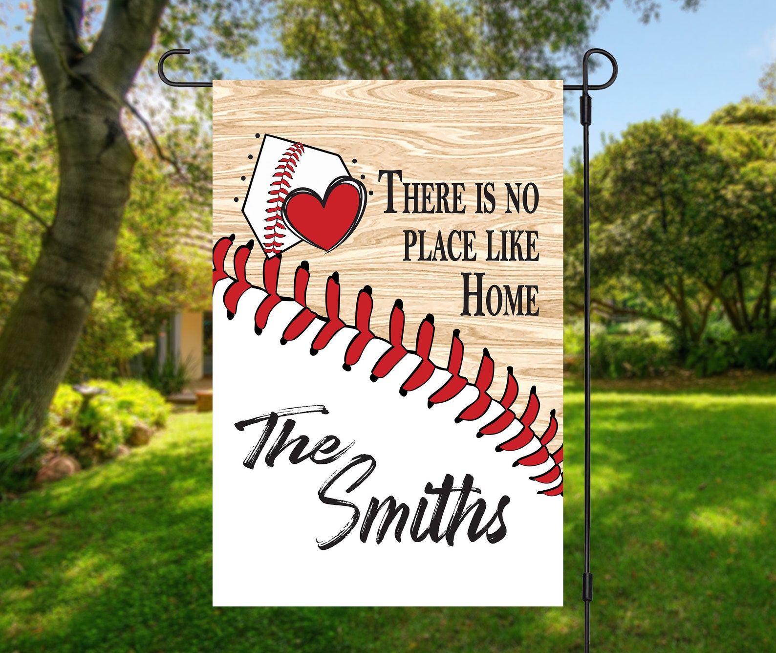 Baseball Garden Flag No Place Like Home Garden Flag Baseball - Etsy