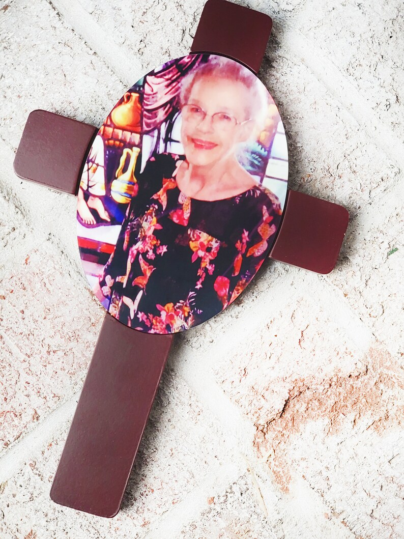 In Memory Photo Cross Memorial Cross Loss of a Loved One in | Etsy