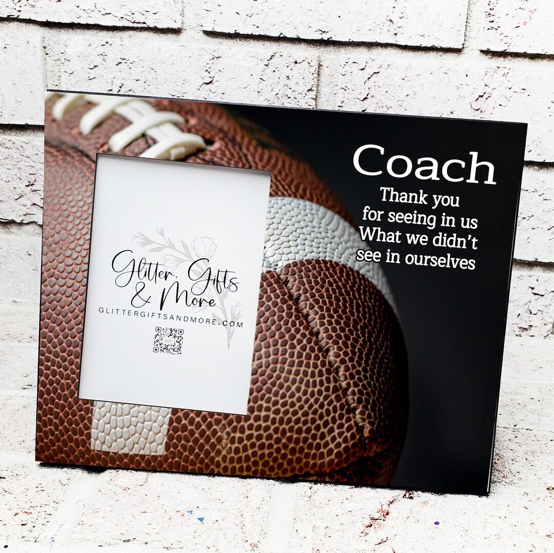 Football Coach Frame, Thank You Coach, Coach Gifts, End of Season Gifts ...