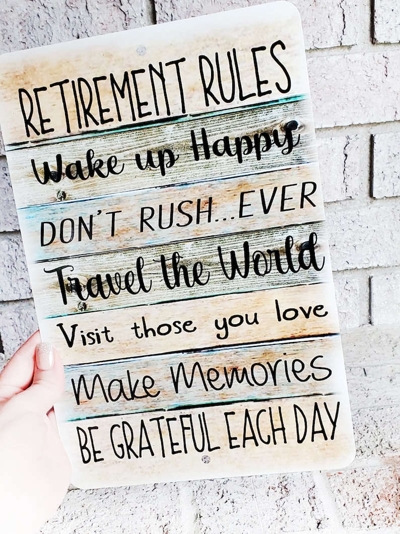 Retirement Rules Metal Sign Indoor/outdoor Metal Signs - Etsy
