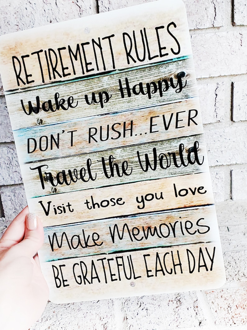 Retirement Rules Metal Sign Indoor/outdoor Metal Signs - Etsy