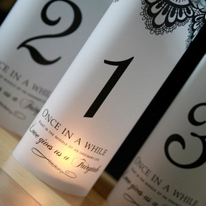 Table Numbers, Once Upon a Time Wedding, Fairytale Luminaries ...