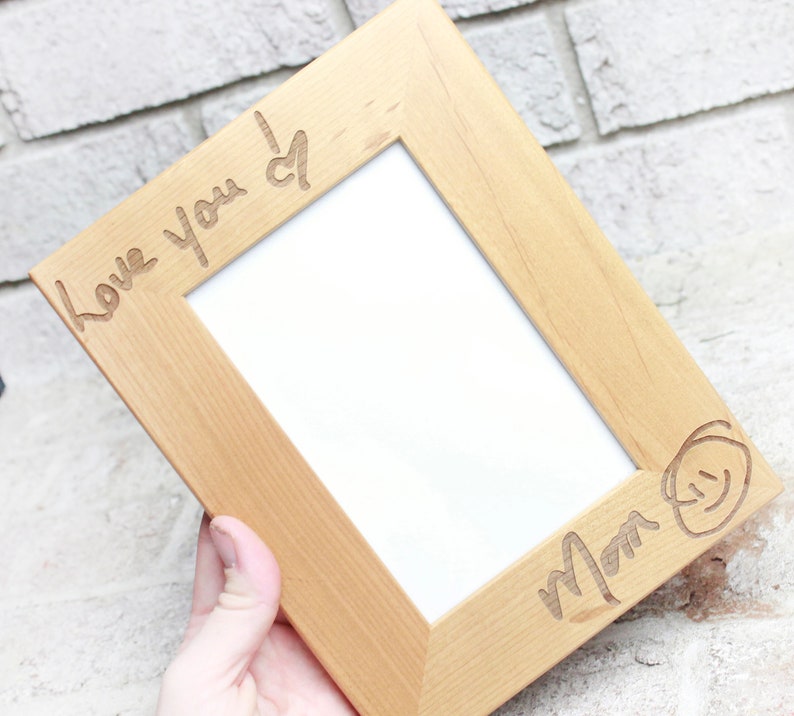 Handwriting Gift Frame Engraved Handwriting Handwritten - Etsy