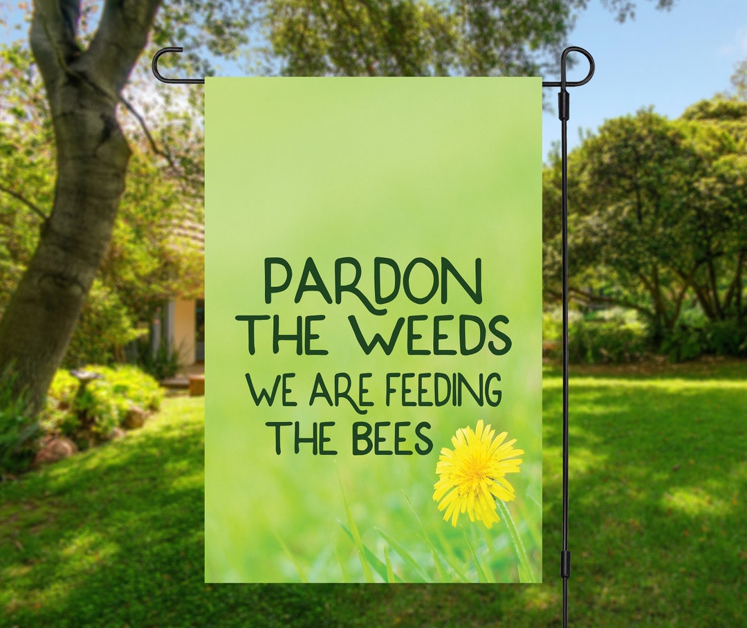 Feeding the Bees Small Yard Flag, Custom Garden Flag for Bees, Bee ...