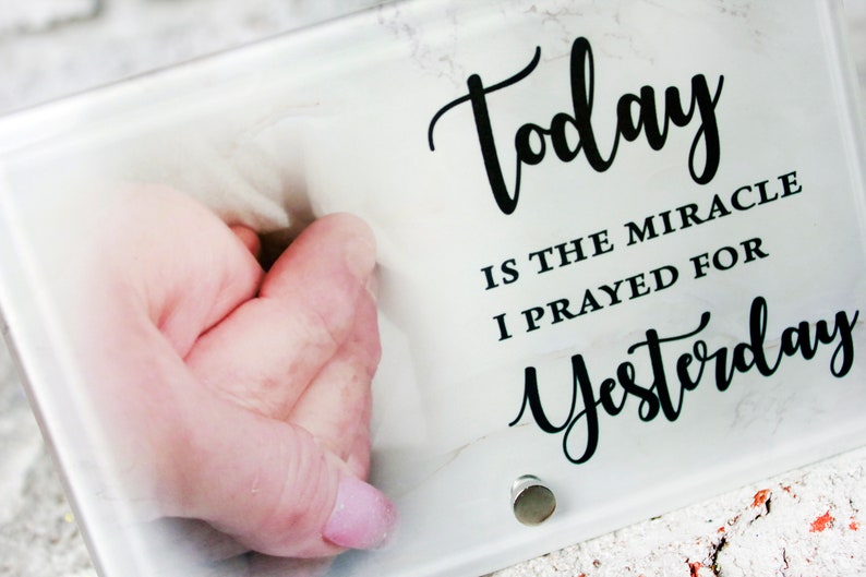 Today is the Miracle Photo Plaque Custom Gift Ideas new baby | Etsy