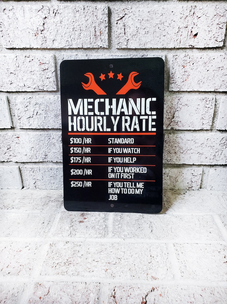 Mechanic Rules Metal Sign Indoor/outdoor Metal Signs Garage - Etsy