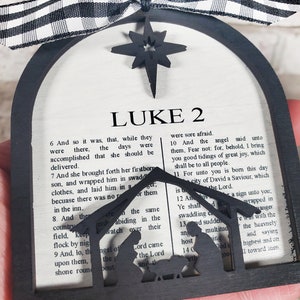 Nativity Ornament, Luke 2 Christmas Ornament, Biblical Ornaments ...