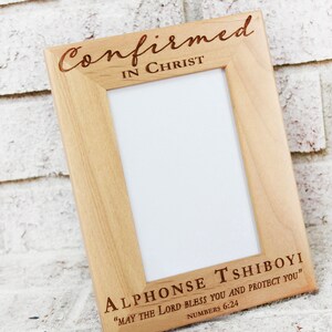 Confirmation Picture Frame, 4x6 Personalized Photo Frame, Wood Picture ...