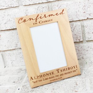 Confirmation Picture Frame, 4x6 Personalized Photo Frame, Wood Picture ...