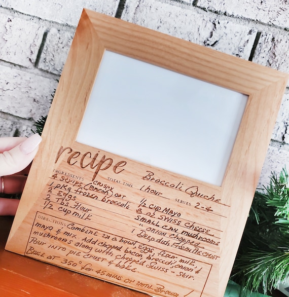 Handwritten Recipe Card Frame Picture Frame Personalized | Etsy