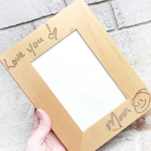 Handwriting Gift Frame, Engraved Handwriting, Handwritten Keepsake ...