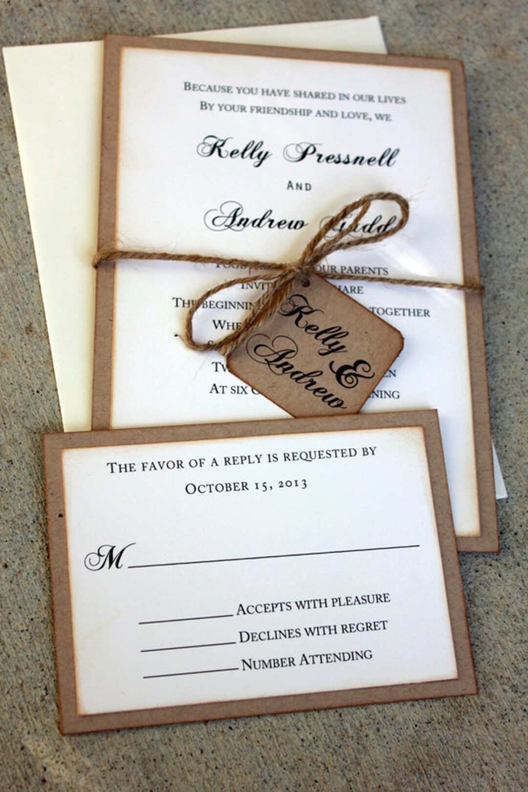 Wedding Invitations, Rustic Wedding Invitations, Boho Wedding ...