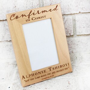 Confirmation Picture Frame, 4x6 Personalized Photo Frame, Wood Picture ...