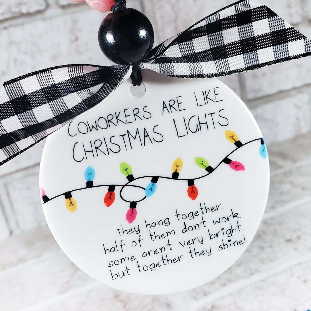 Coworkers Christmas Light Ornament, Gifts for Coworkers, Work Together ...