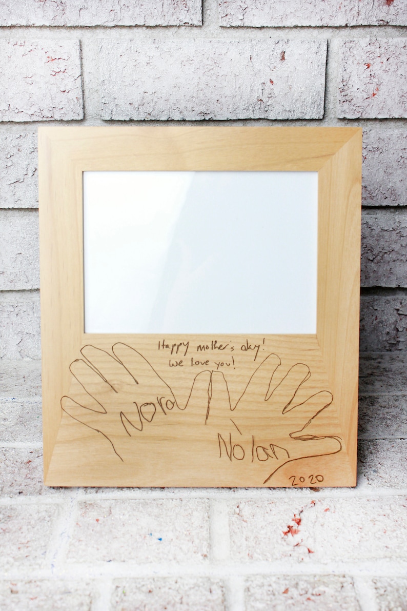 Custom Engraved Kids Artwork Frame, Personalized 5x7 Photo Frame - Etsy