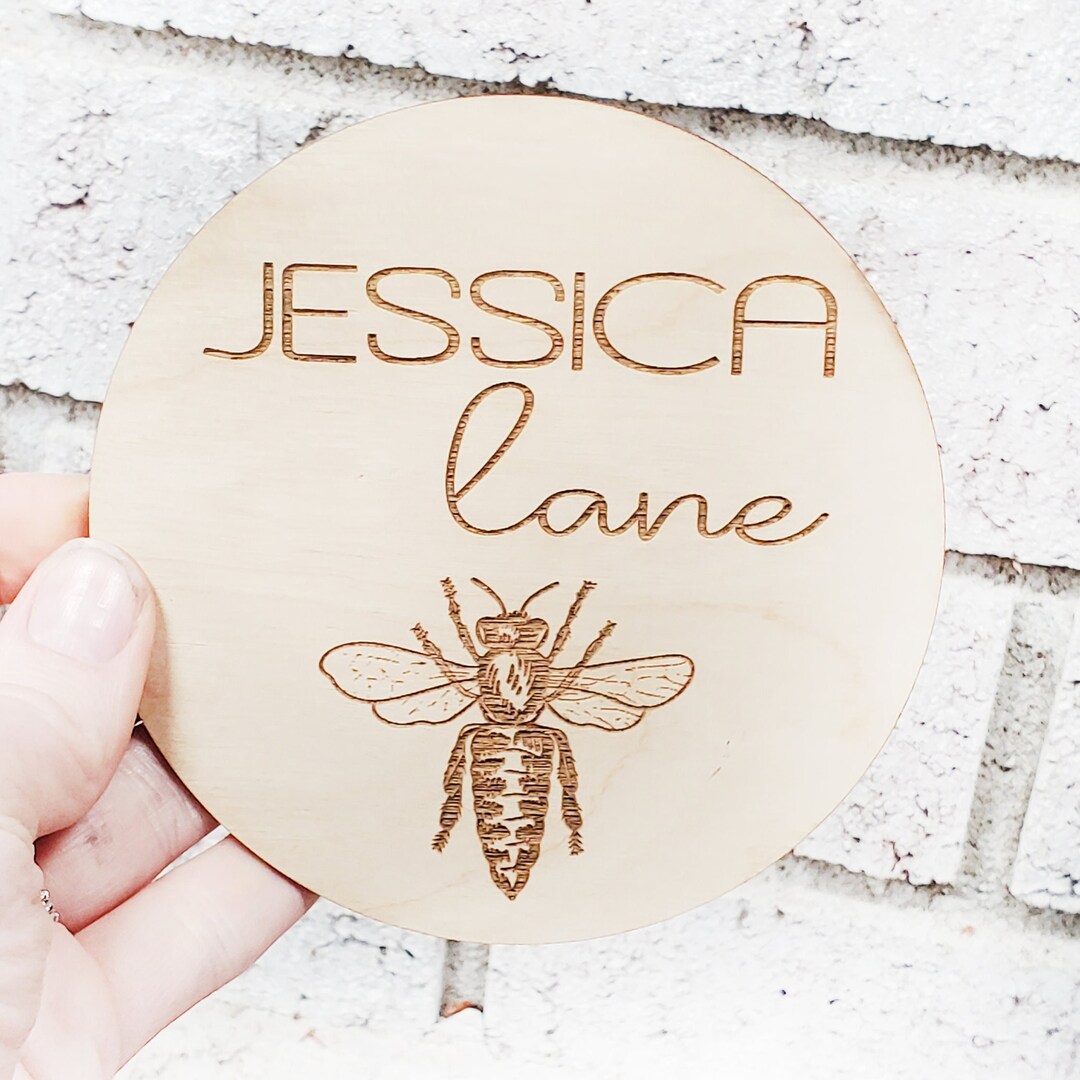 Bee Name Sign, Bee Nursery Decor, Photo Prop Newborn, Photo Prop With ...