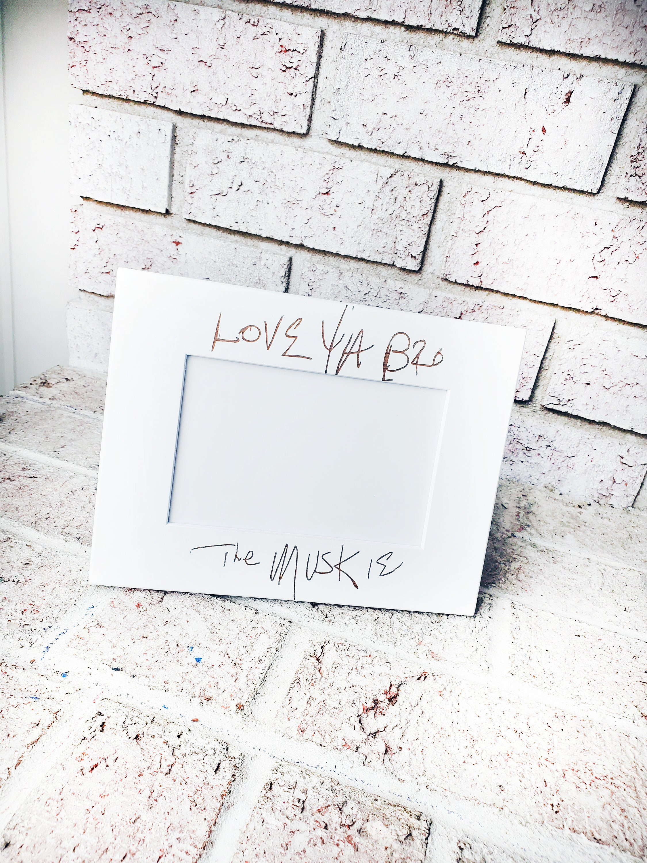 Marco de escritura a mano personalizado blanco marco de | Etsy