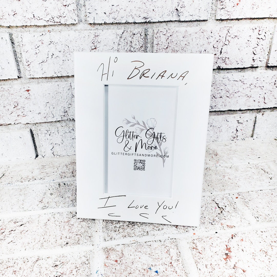 Engraved Handwriting Frame, 4x6 Picture Frame, Memorial Gift Ideas ...