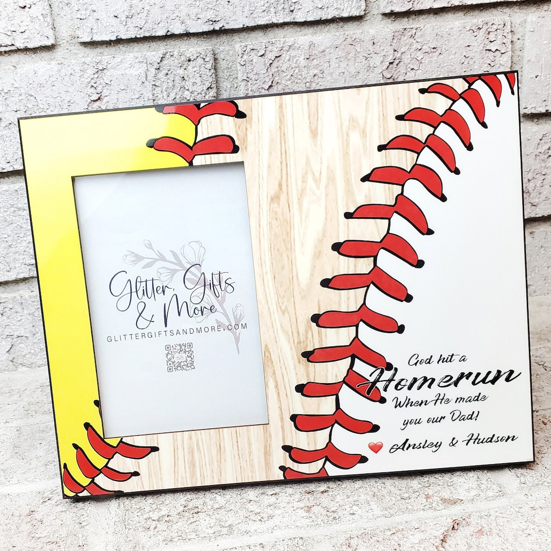 Personalized Baseball & Softball Frame, Gift for Dad - Etsy