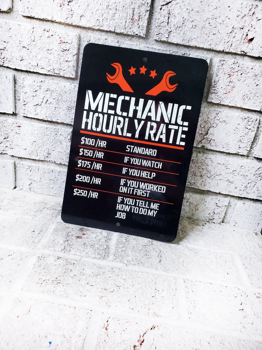 Mechanic Rules Metal Sign, Indoor/outdoor Metal Signs, Garage Gifts ...
