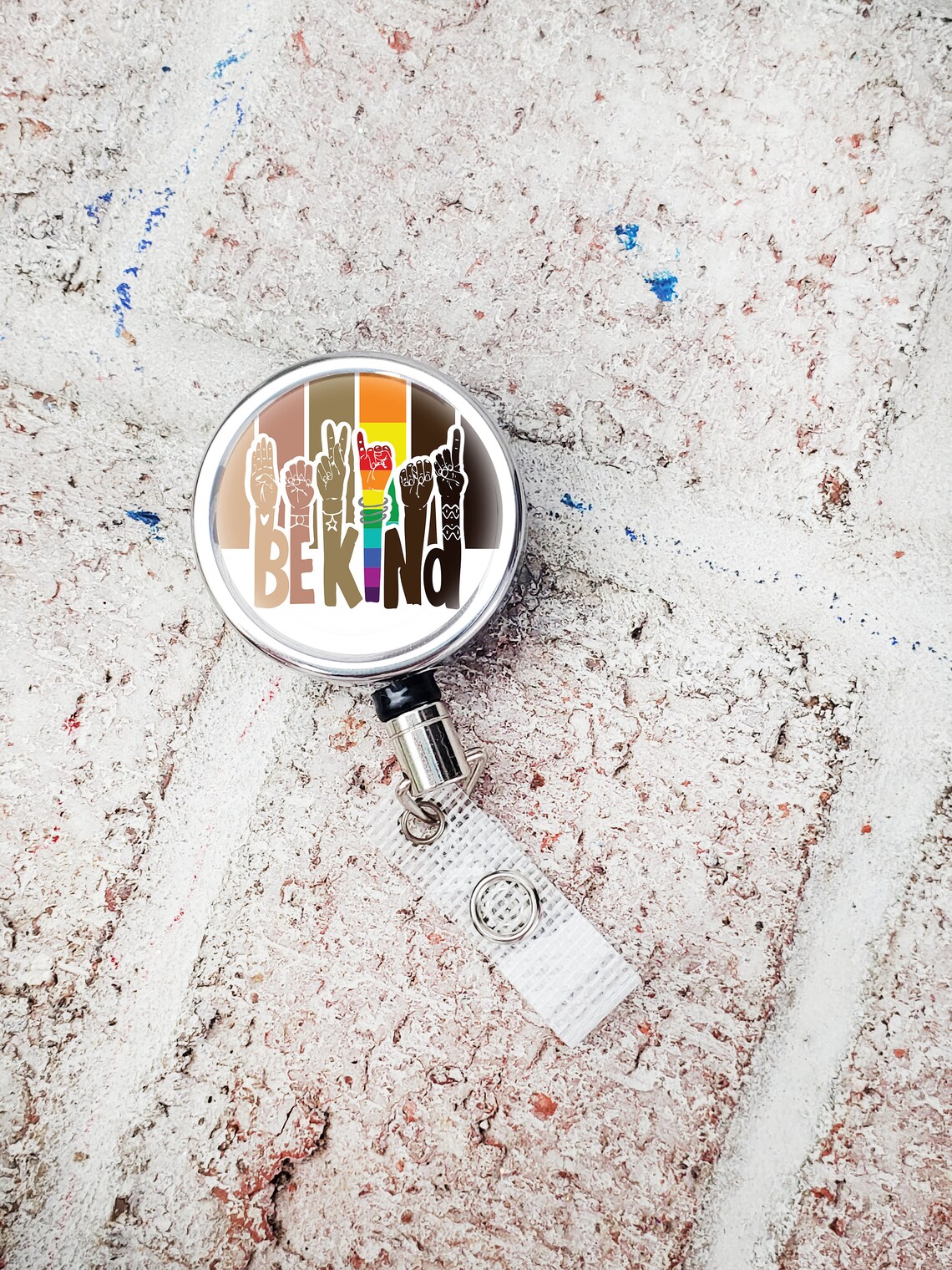 Be Kind Badge Reel Diversity Id Holder Inclusivity Ally - Etsy