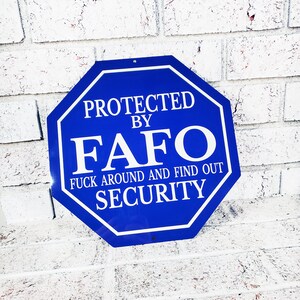 Funny Home Signs, Outdoor Metal Signs, Security Yard Signs, Fuck Around ...