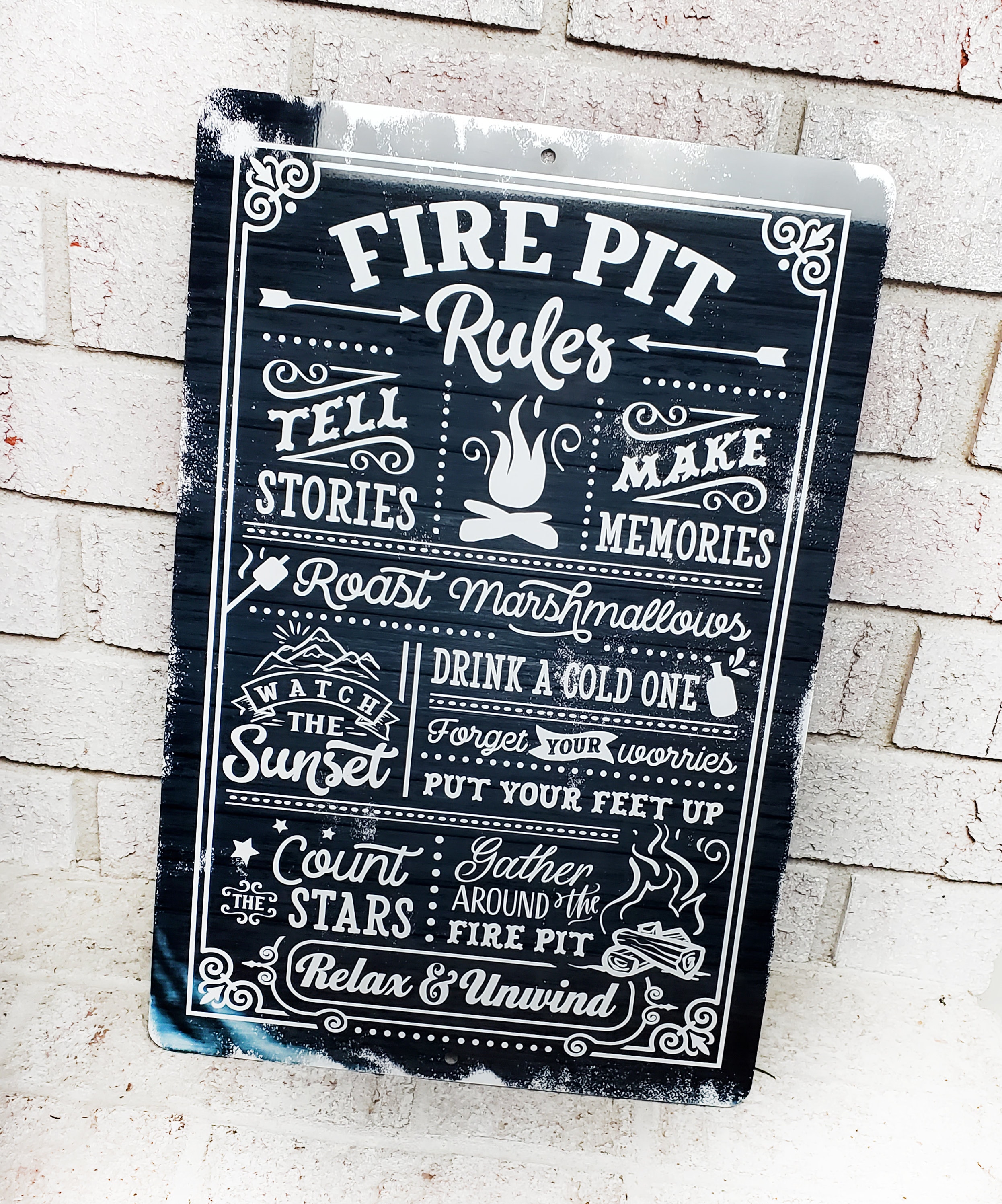 Fire Pit Rules Outdoor Metal Sign Summer Yard Signs - Etsy 日本