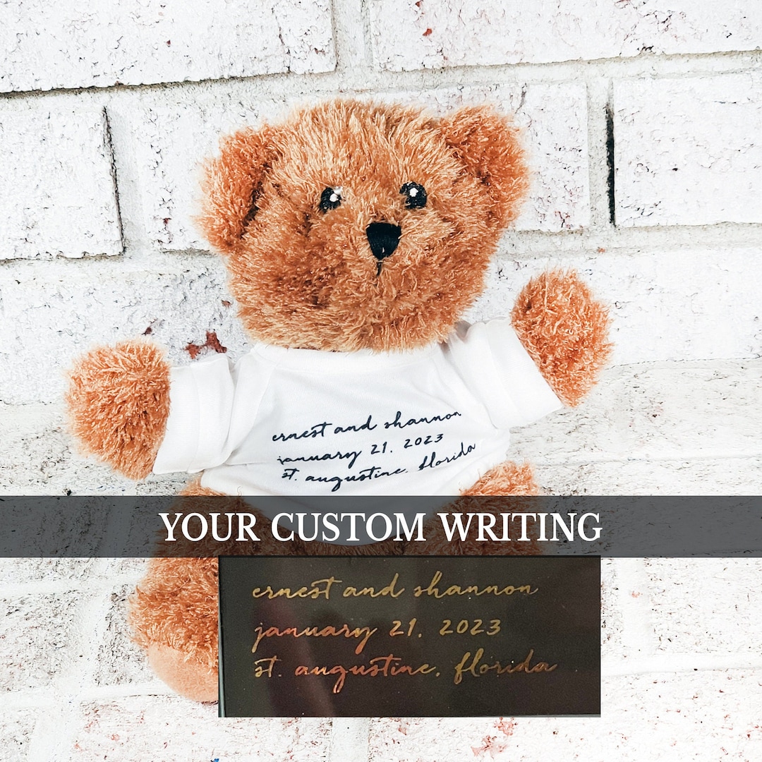Handwriting Keepsake Teddy Bear, Custom Memorial Gift - Etsy