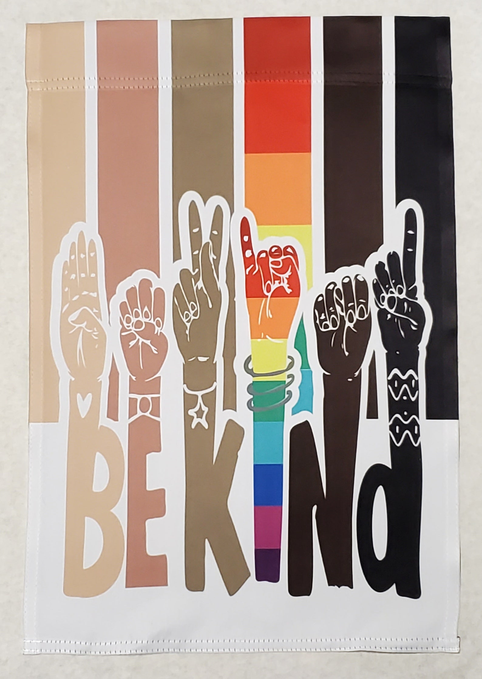 Be Kind ASL Ally Flag Diversity Garden Flag Human Kind Yard - Etsy