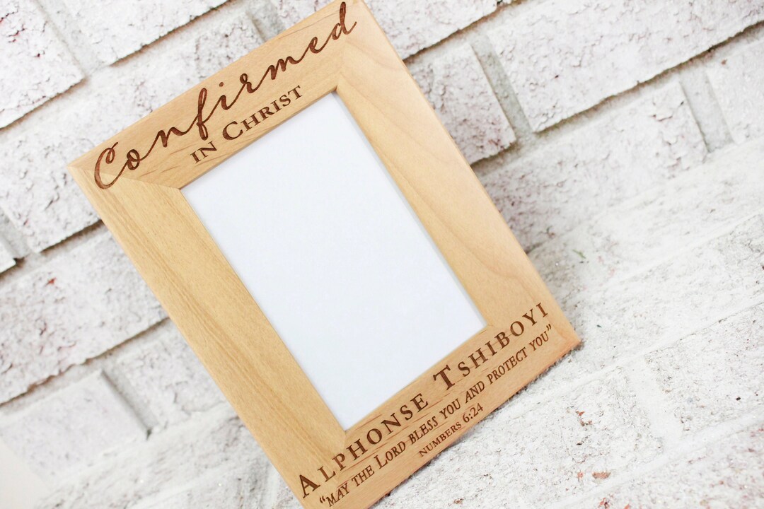 Confirmation Picture Frame, 4x6 Personalized Photo Frame, Wood Picture ...
