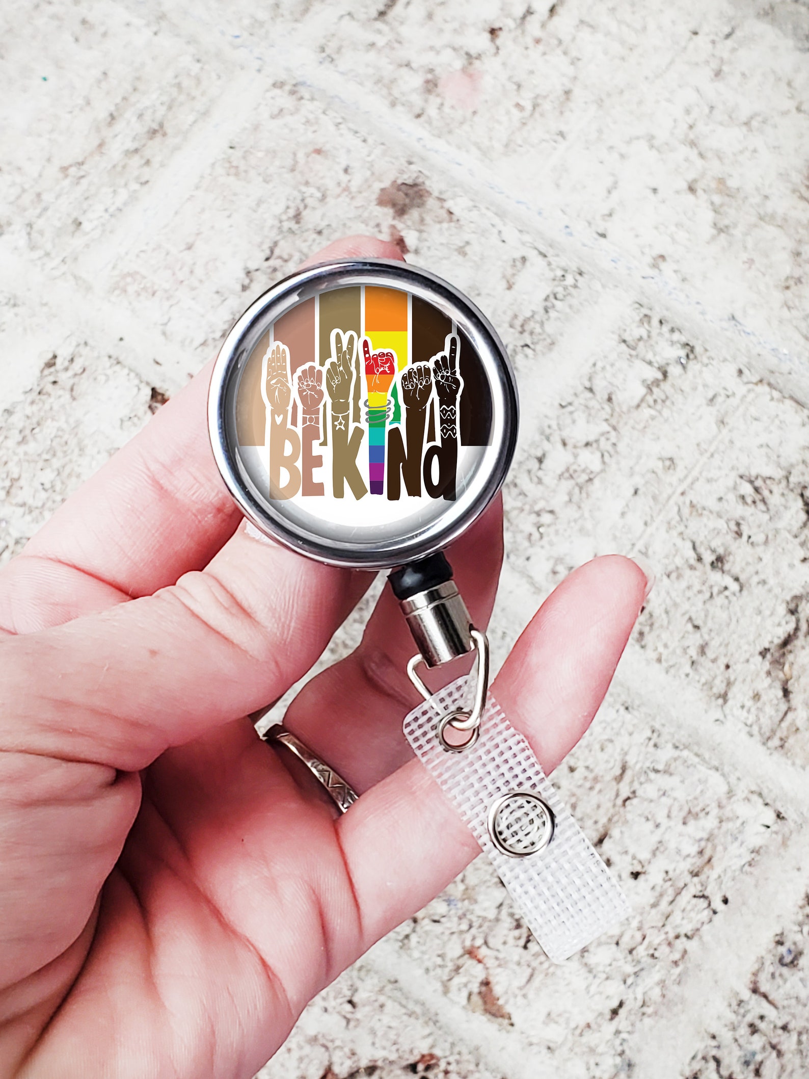 Be Kind Badge Reel Diversity Id Holder Inclusivity Ally - Etsy