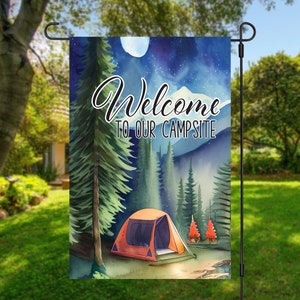 Welcome to Our Campsite, Camping Flag, Campsite Flag, Campe Site Flag ...