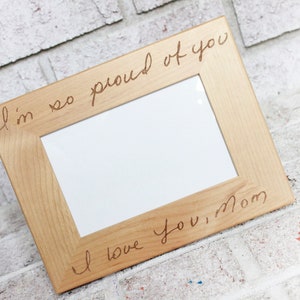 Your Handwriting Engraved Forever in a 4x6 Frames, Custom Photo Frames ...