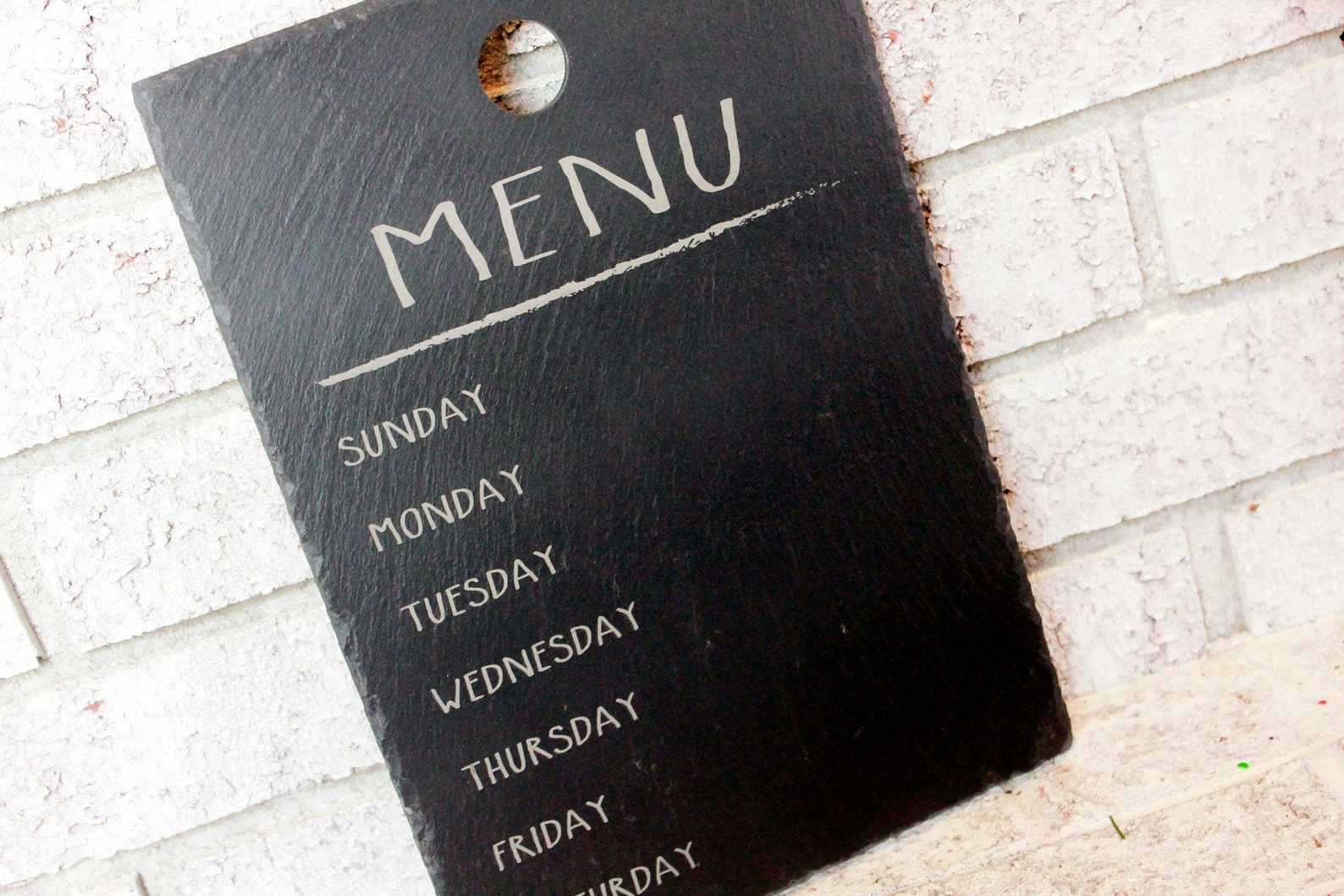 Weekly Menu Board Slate Chalkboard Meal Planning Farmhouse - Etsy