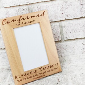 Confirmation Picture Frame, 4x6 Personalized Photo Frame, Wood Picture ...