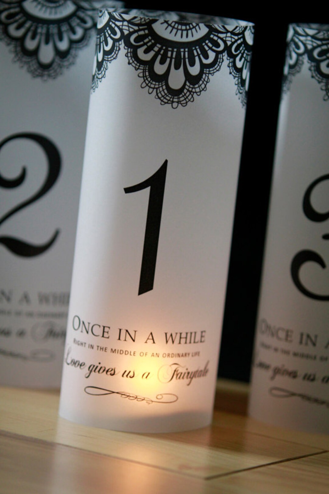 Table Numbers, Once Upon a Time Wedding, Fairytale Luminaries ...