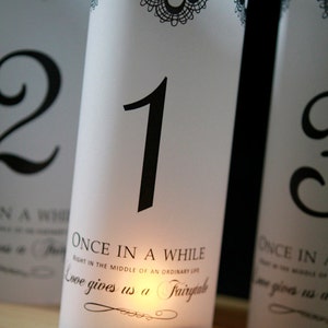 Table Numbers, Once Upon a Time Wedding, Fairytale Luminaries ...