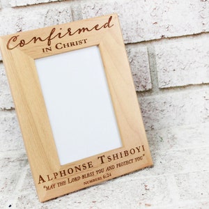 Confirmation Picture Frame, 4x6 Personalized Photo Frame, Wood Picture ...