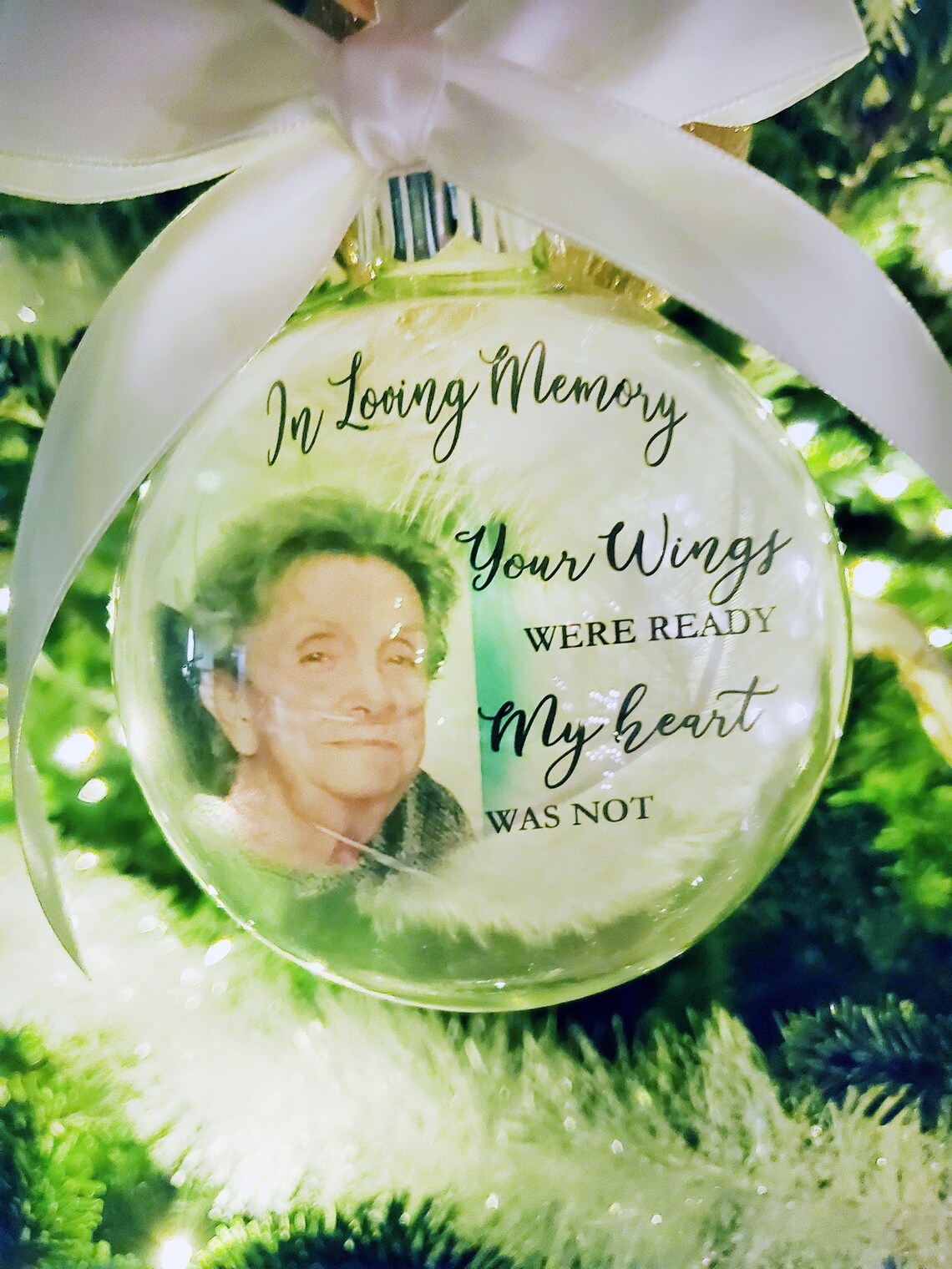 In Loving Memory Ornament Photo Ornament Remembrance - Etsy