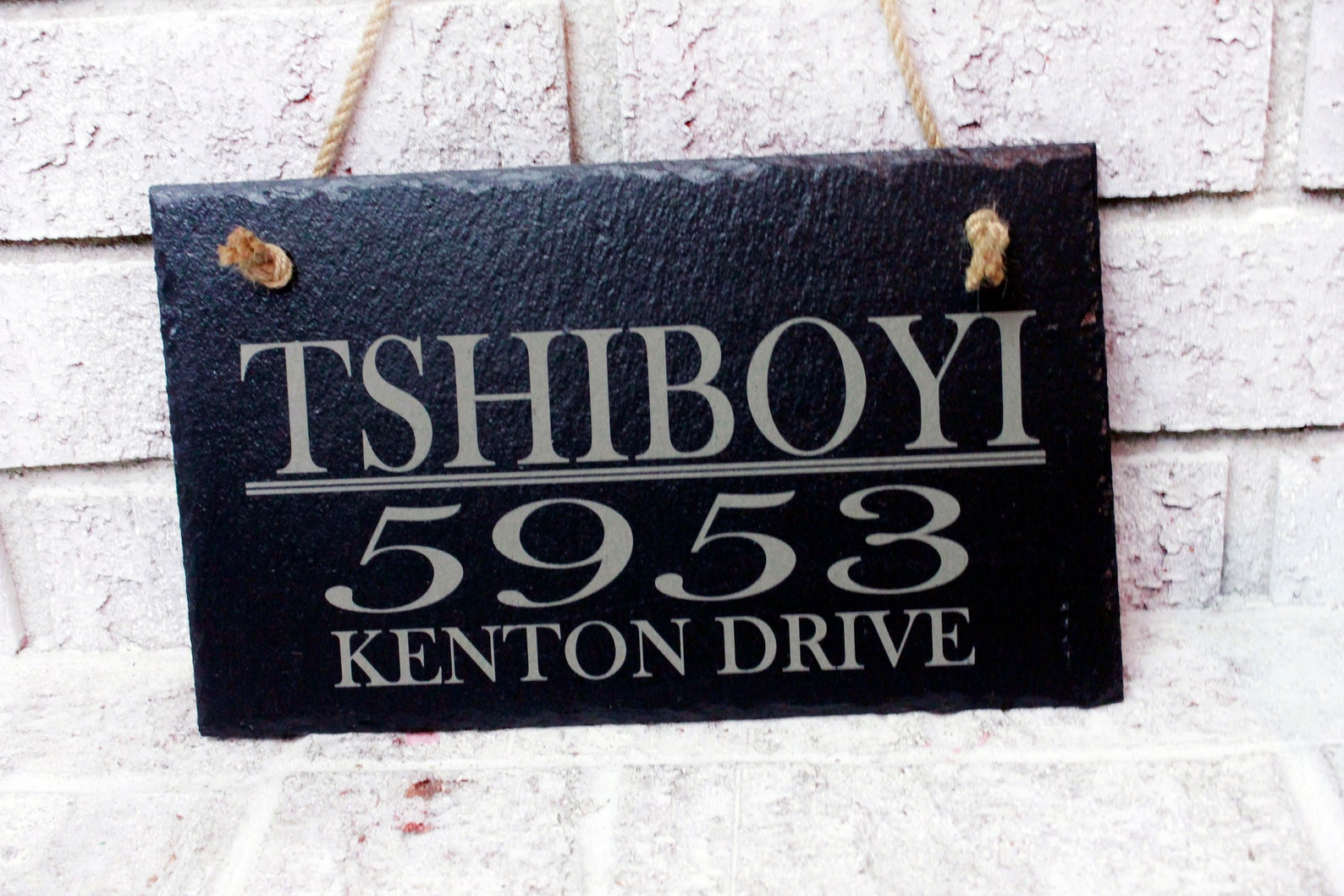 Custom Address Plaque Slate Address Sign Laser Engraved | Etsy