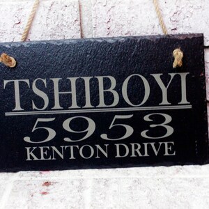 Custom Address Plaque, Slate Address Sign, Laser Engraved Address Sign ...