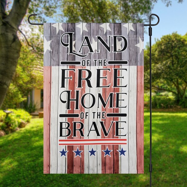 Land of the Free Garden Flag - Etsy