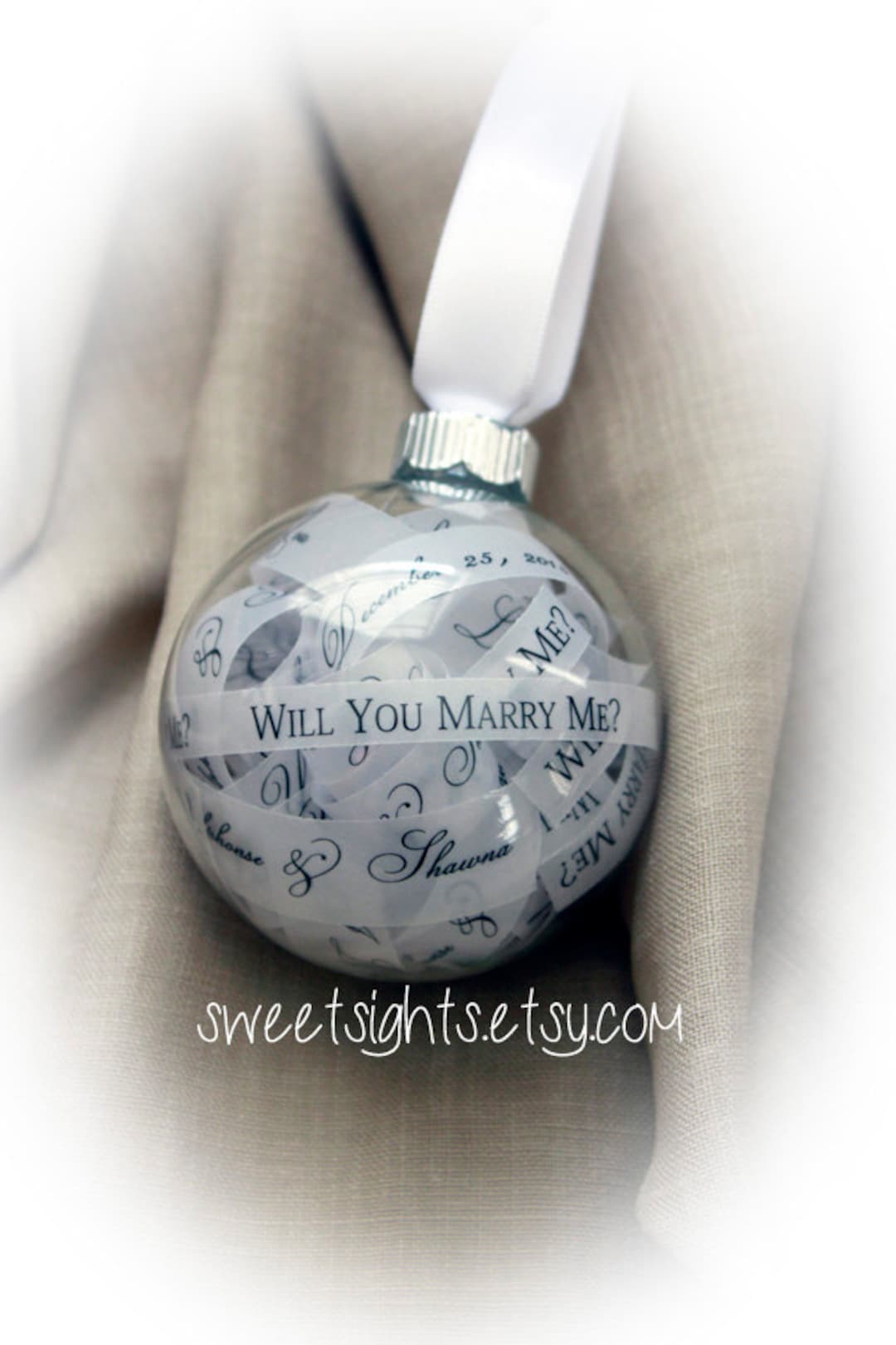 Will You Marry Me Ornament Christmas Proposal Marry Me Etsy