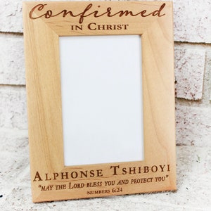 Confirmation Picture Frame, 4x6 Personalized Photo Frame, Wood Picture ...