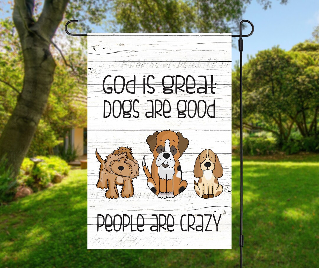 Funny Dog Welcome Garden Flag, Custom Yard Art - Etsy