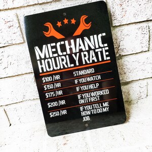 Mechanic Rules Metal Sign, Indoor/outdoor Metal Signs, Garage Gifts ...
