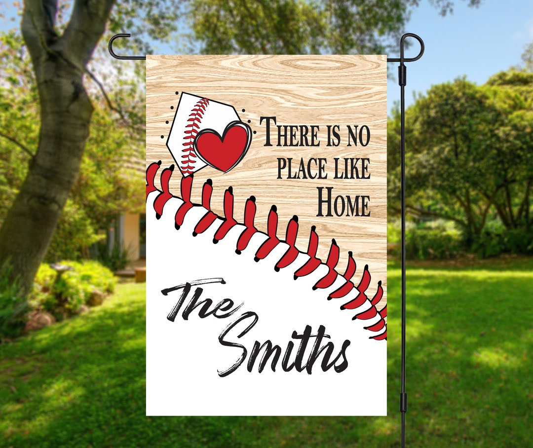 Baseball Garden Flag, No Place Like Home Garden Flag, Baseball Family ...