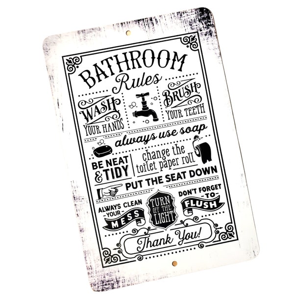 Farmhouse Bathroom Signs - Etsy